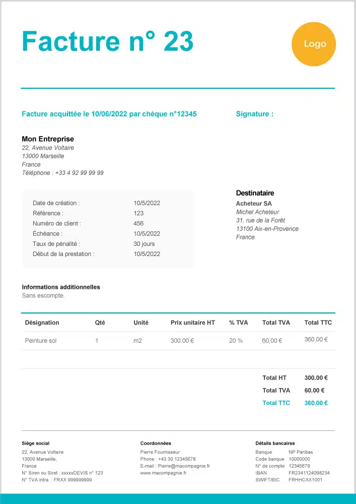 L’essentiel à connaître sur la facture acquittée en 2024